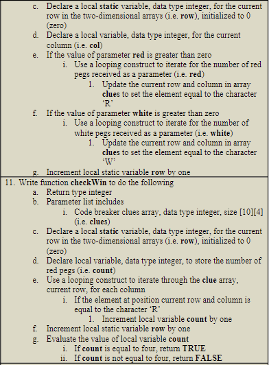 Solved 8. Write function getClues to do the following a. | Chegg.com