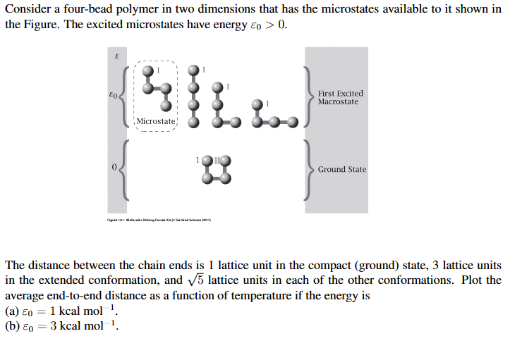 Solved Consider a four-bead polymer in two dimensions that | Chegg.com