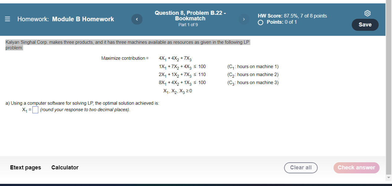 Solved a) Using a computer software for solving LP, the | Chegg.com