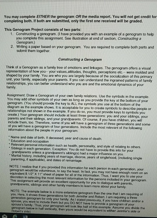 Genogram Paper Examples
