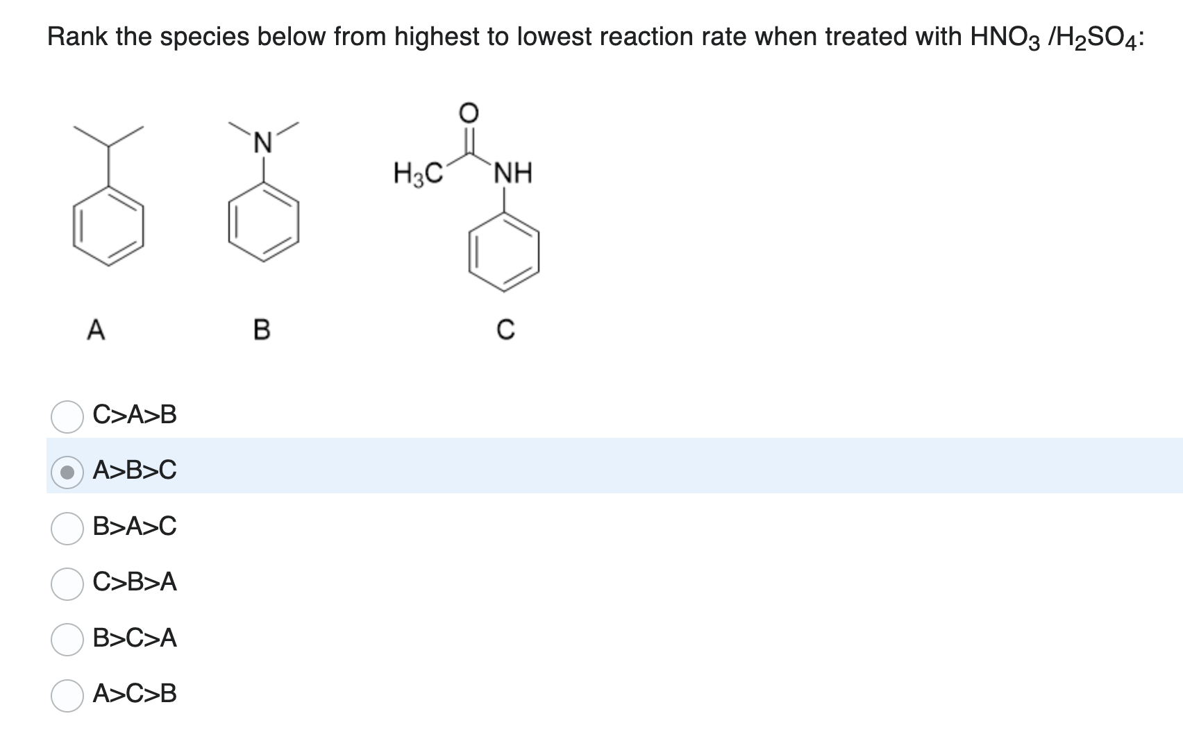 Solved Rank the species below from highest to lowest | Chegg.com