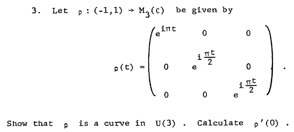 Solved Group Theory U(3) = Unitary Group of 3x3 matrices, | Chegg.com