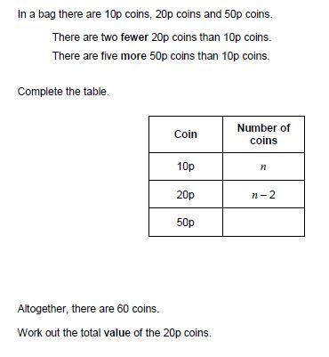 Solved In a bag there are 10p coins, 20p coins and 50p | Chegg.com