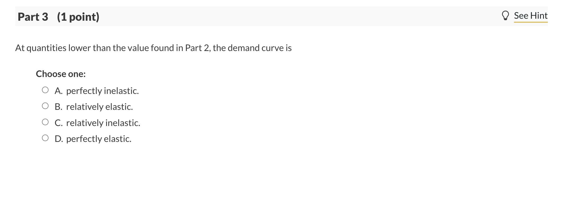 Solved 04 Question ( 4 points) E See page 2 Given a demand | Chegg.com