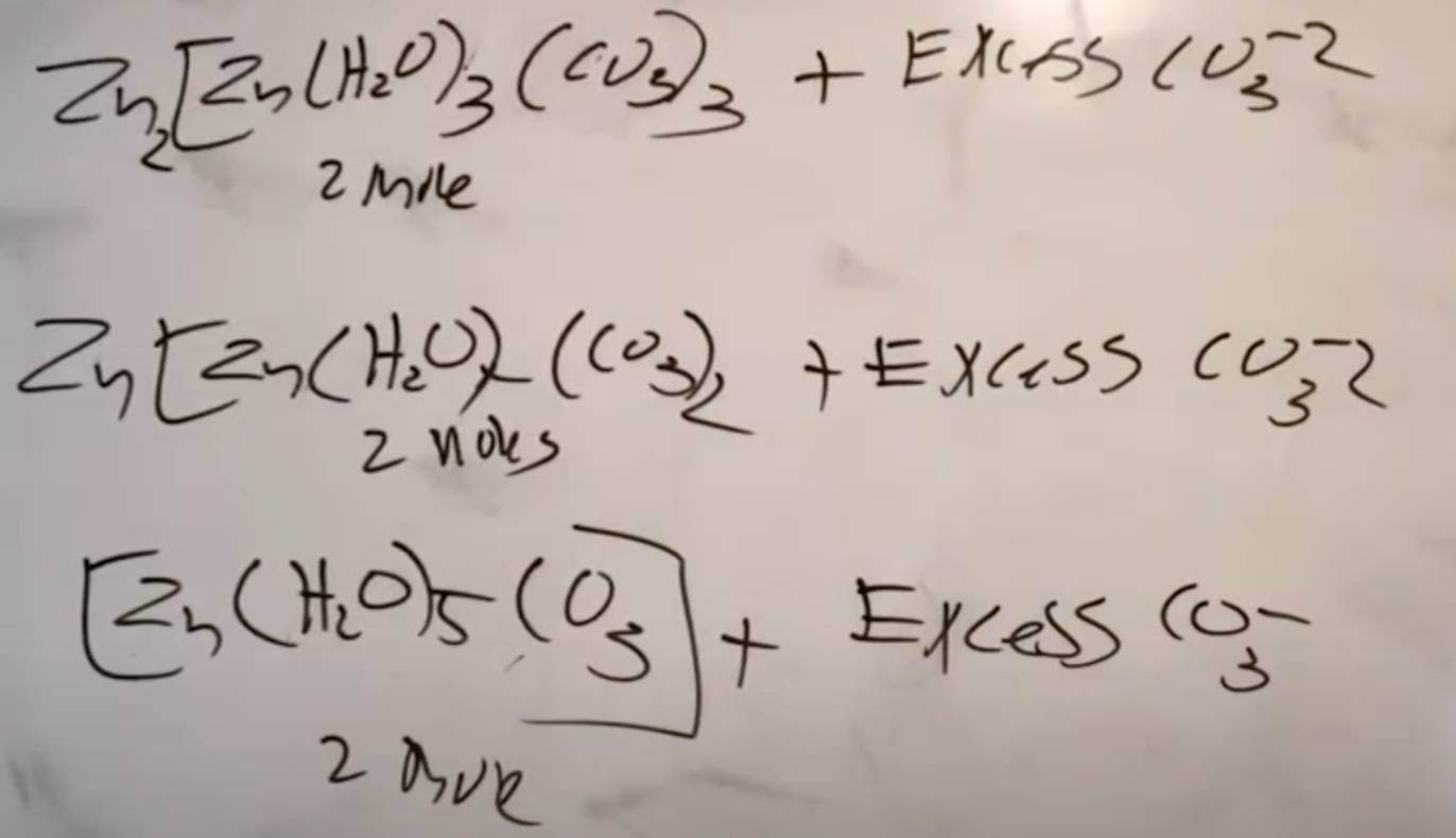 Solved A. How many moles of ZnCo3 will be produced in | Chegg.com