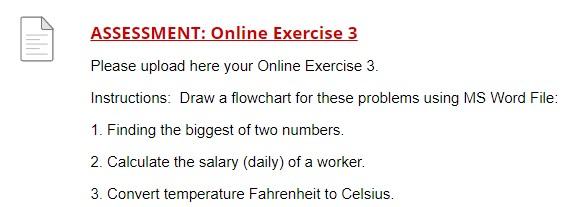 Solved ASSESSMENT: Online Exercise 3 Please upload here your | Chegg.com