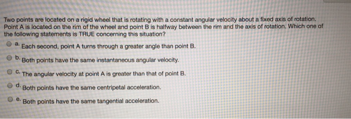 Solved Two points are located on a rigid wheel that is | Chegg.com