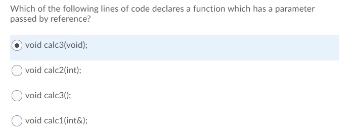 Solved Which of the following lines of code declares a | Chegg.com