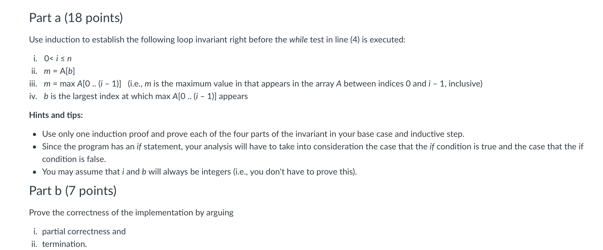 Consider the following program specification: Input: | Chegg.com
