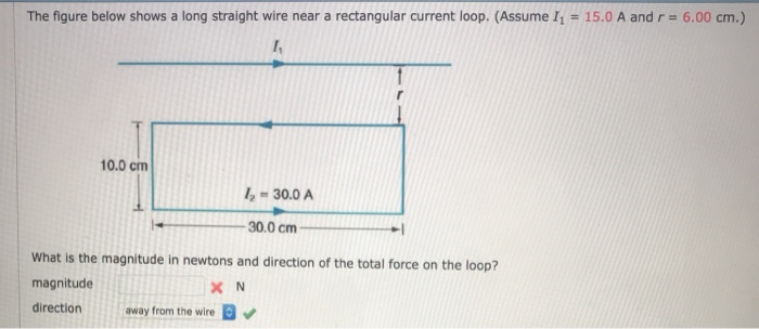 Solved The figure below shows a long straight wire near a | Chegg.com