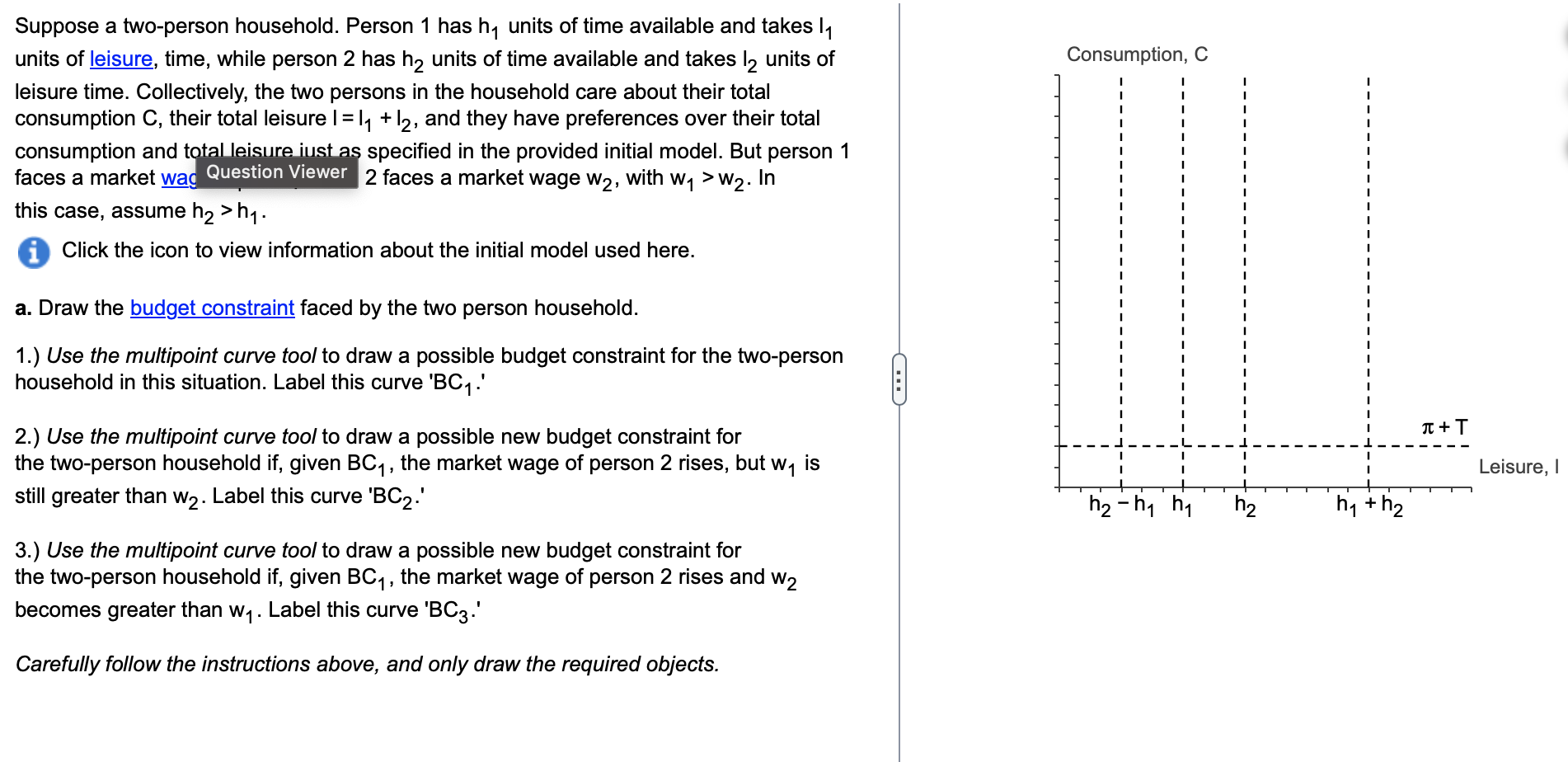 Solved Suppose a two-person household. Person 1 ﻿has h1 | Chegg.com