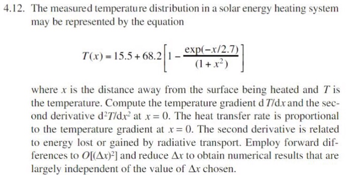 Solved The measured temperature distribution in a solar | Chegg.com