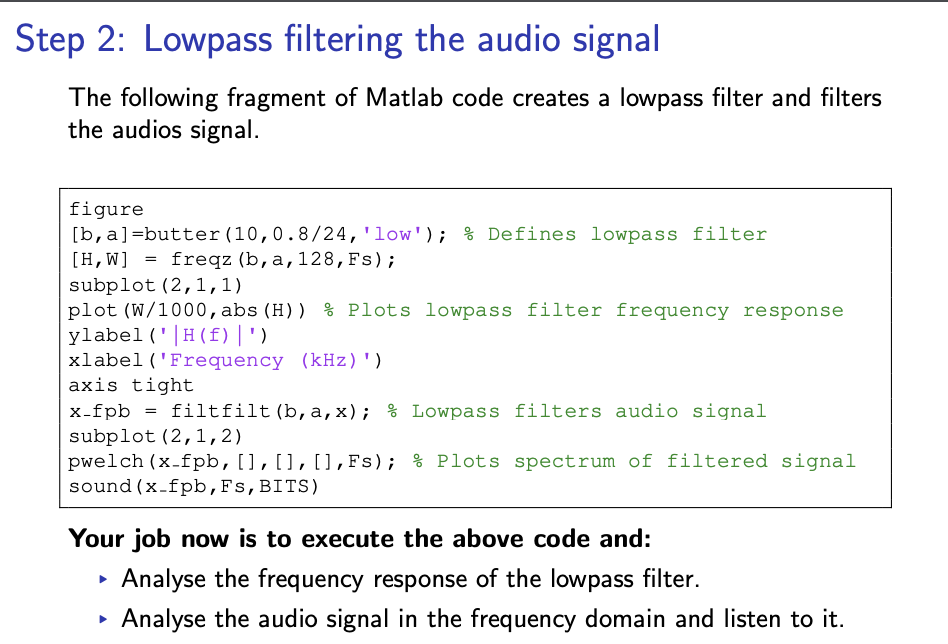 Solved We have learnt three types of filters: lowpass, | Chegg.com
