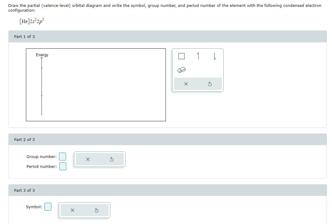 Solved Draw the partial (valence-level) orbital diagram and | Chegg.com