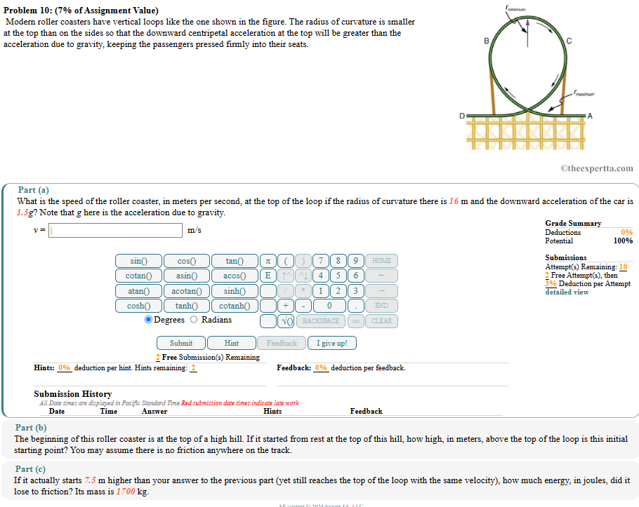Solved Problem 10: (7\% ﻿of Assignment Value)Modern roller | Chegg.com