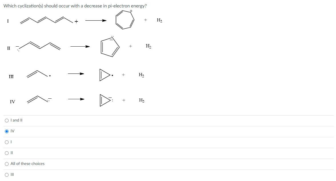 Solved Which cyclization(s) should occur with a decrease in | Chegg.com