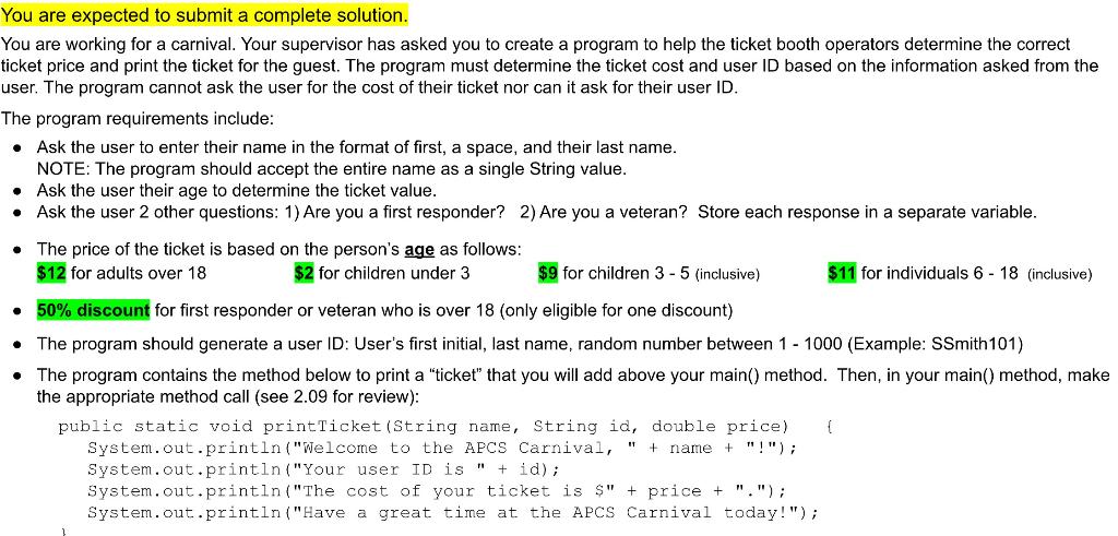 Solved You are expected to submit a complete solution. You | Chegg.com