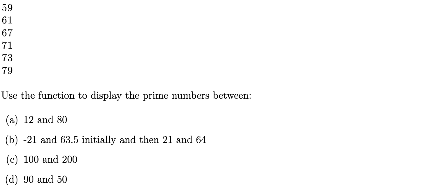 Solved Write a user-defined function called prime_email | Chegg.com