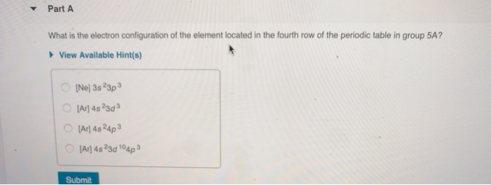 Solved what is the electron configuration of the element | Chegg.com