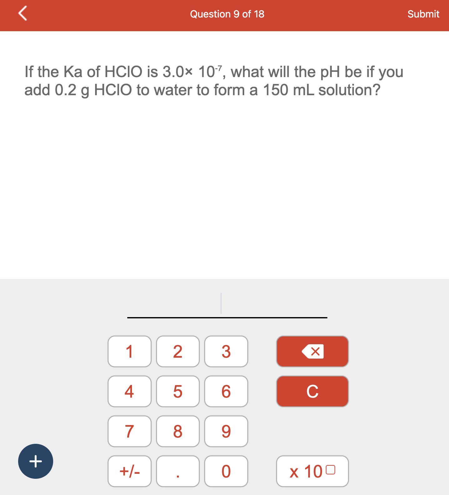 Solved If the Ka of HClO is 3.0×10−7, what will the pH be if | Chegg.com