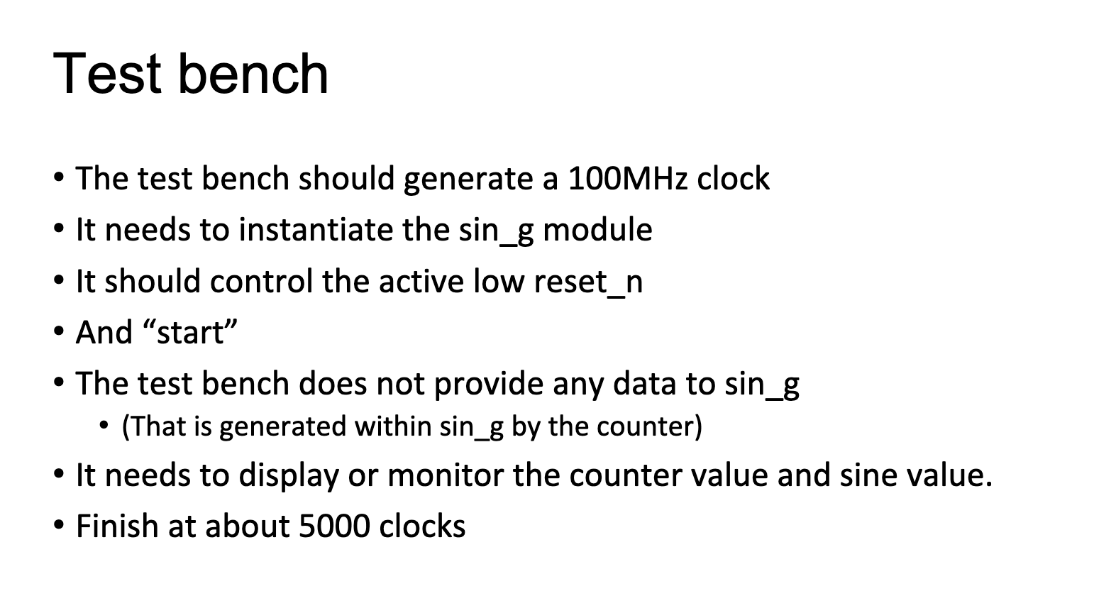 Solved Sine waveform generator The sine wave generator has a | Chegg.com