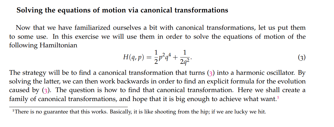 Solved Solving the equations of motion via canonical | Chegg.com