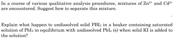 Solved In a course of various qualitative analysis | Chegg.com