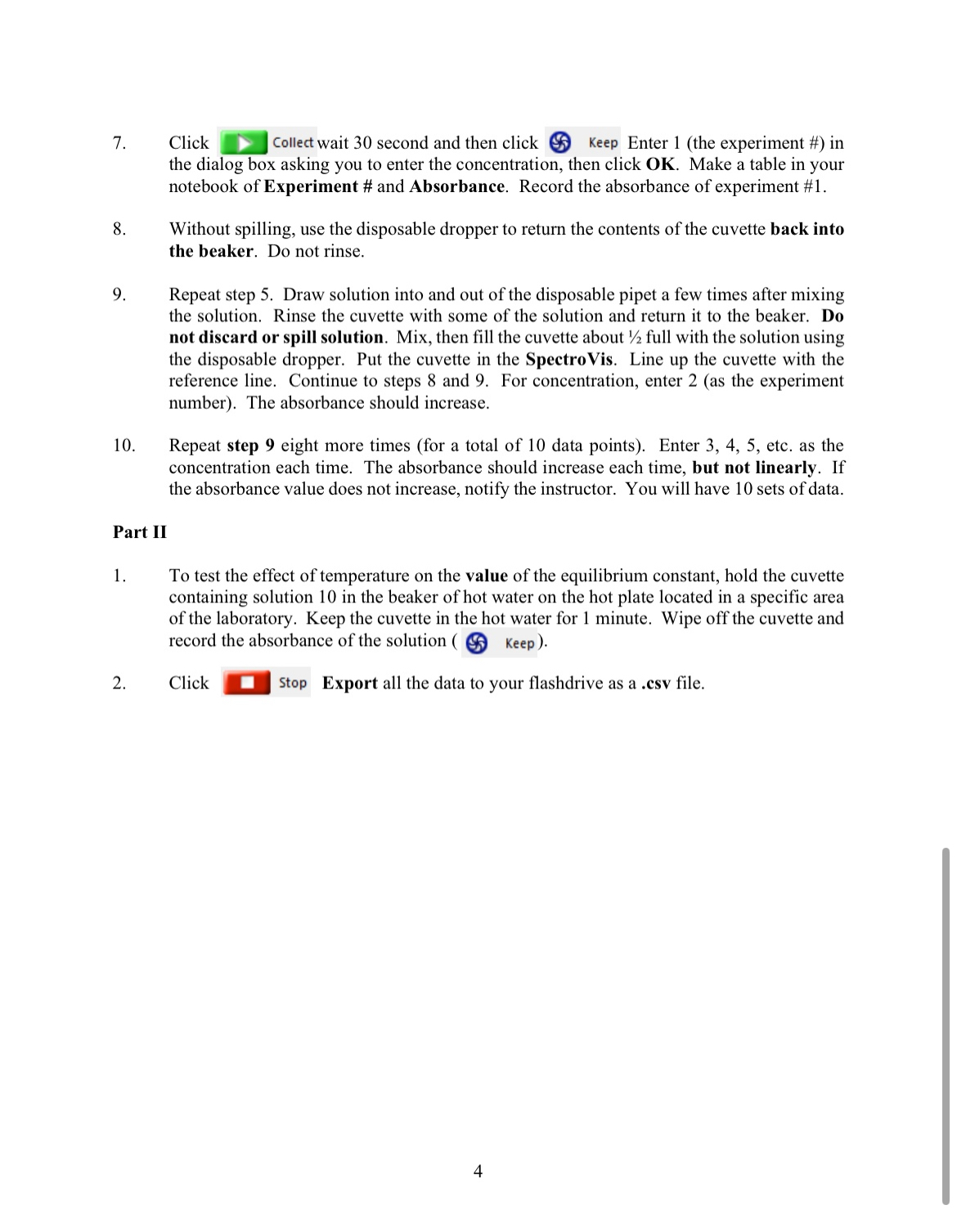 Solved Using Spectrophotometric Methods To Determine An
