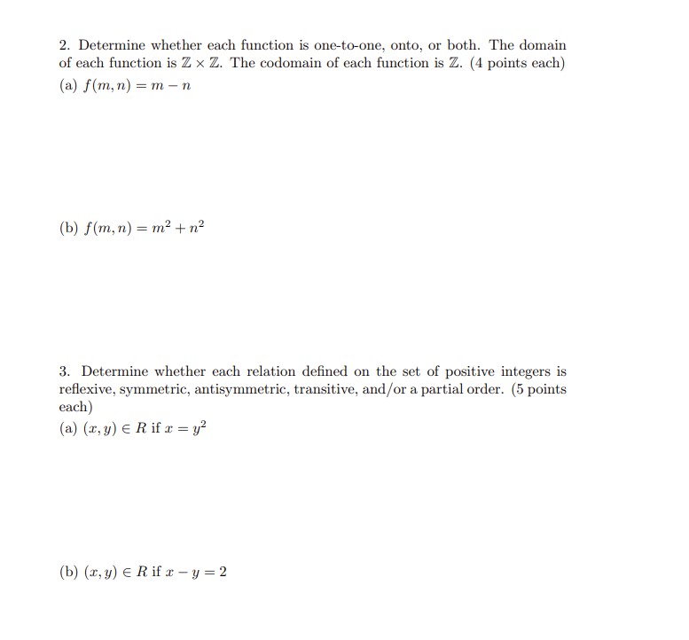 Solved 4. Determine whether the given relation is an | Chegg.com Solved 4. Determine whether the given relation is an | Chegg.com