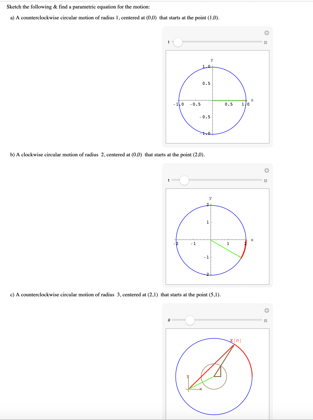 Solved Sketch the following & find a parametric equation for | Chegg.com