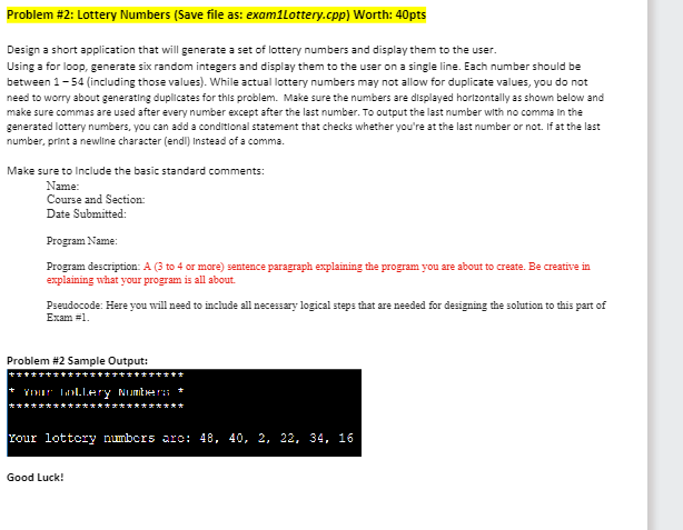 Solved Design a short application that will generate a set | Chegg.com