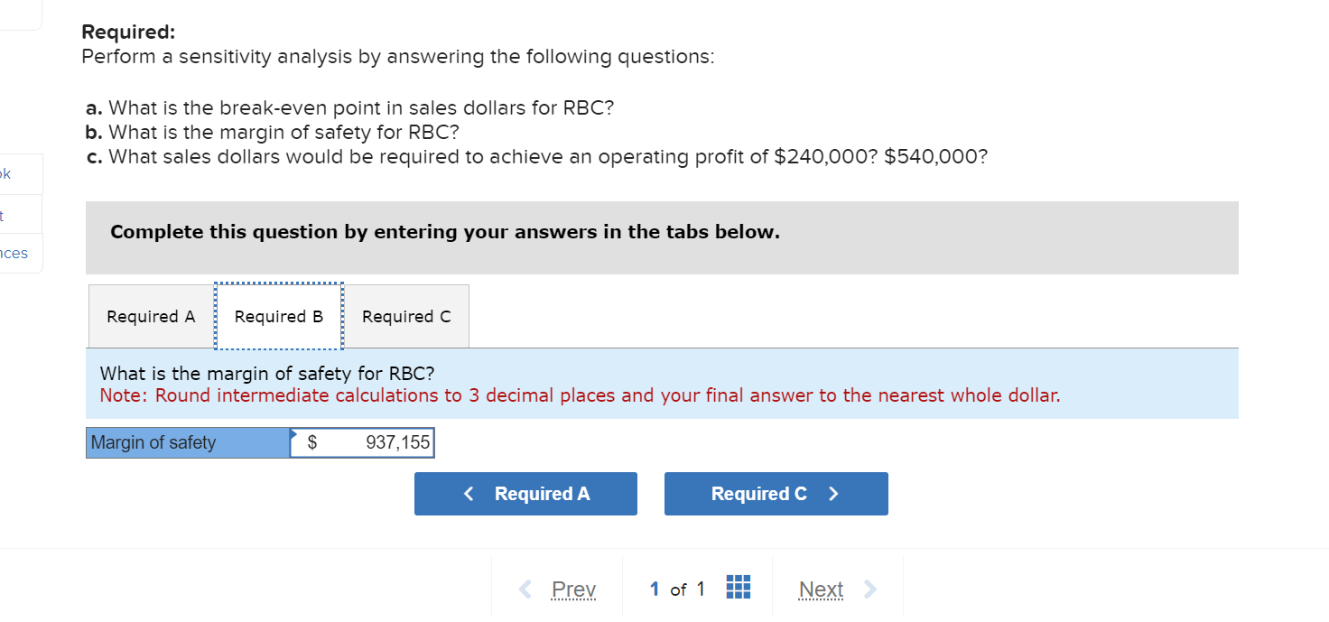 Solved Required: Perform A Sensitivity Analysis By Answering 