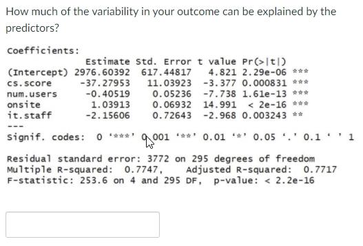 Solved After summarizing model4, you get the following | Chegg.com