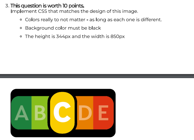 Solved write the html as well as the css and make sure the | Chegg.com