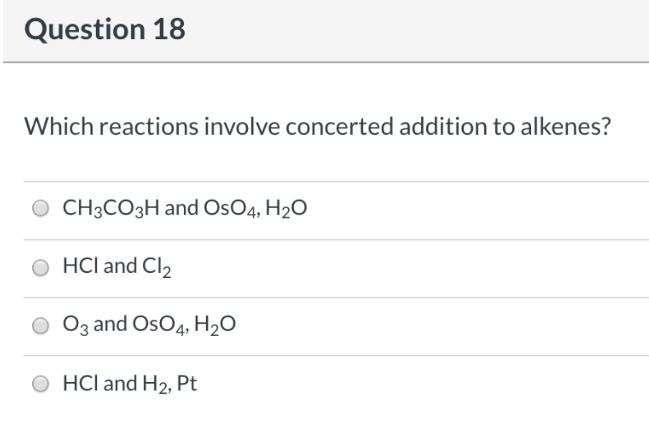 Solved Question 18 Which reactions involve concerted | Chegg.com