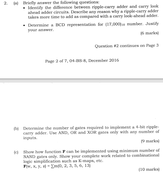 Solved (a) ﻿Briefly answer the following questions:Identify | Chegg.com