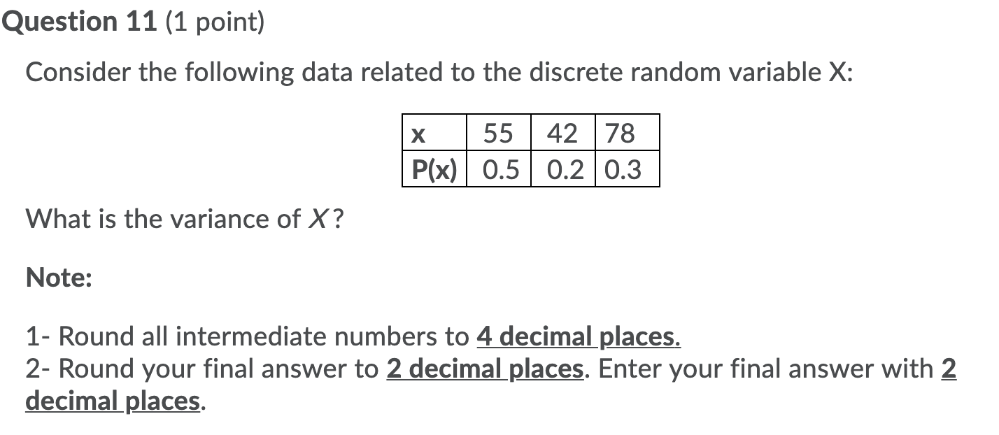 Solved Consider the following data related to the discrete | Chegg.com