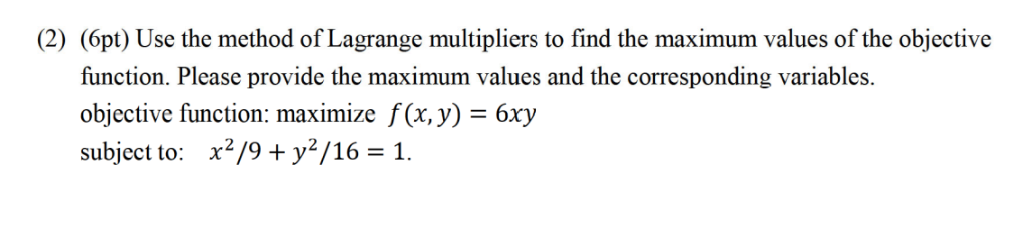 Solved Q2. Introduction to Optimization (16pt) (1) (10pt) | Chegg.com