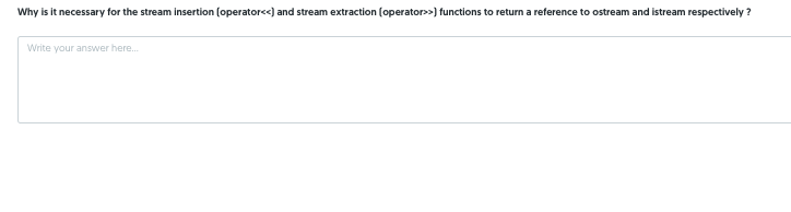 Solved Why is it necessary for the stream insertion | Chegg.com