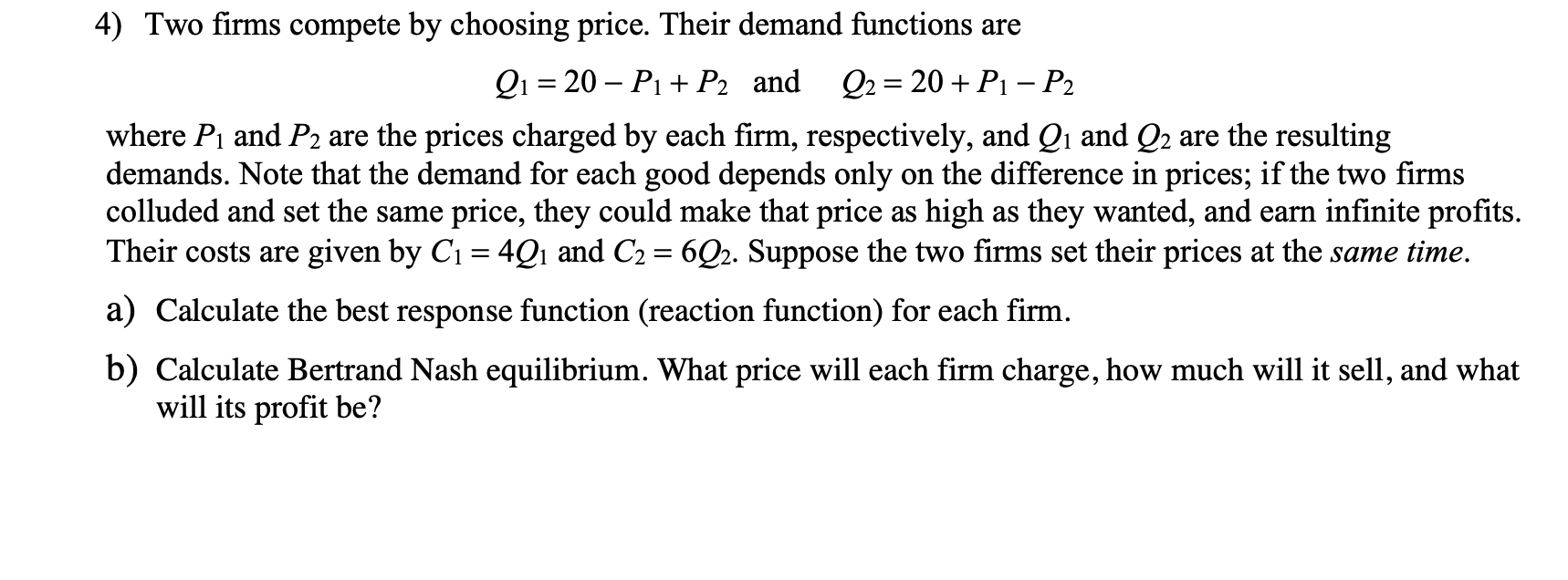 Solved Q1=20−P1+P2 and Q2=20+P1−P2 where P1 and P2 are the | Chegg.com Solved Q1=20−P1+P2 and Q2=20+P1−P2 where P1 and P2 are the | Chegg.com