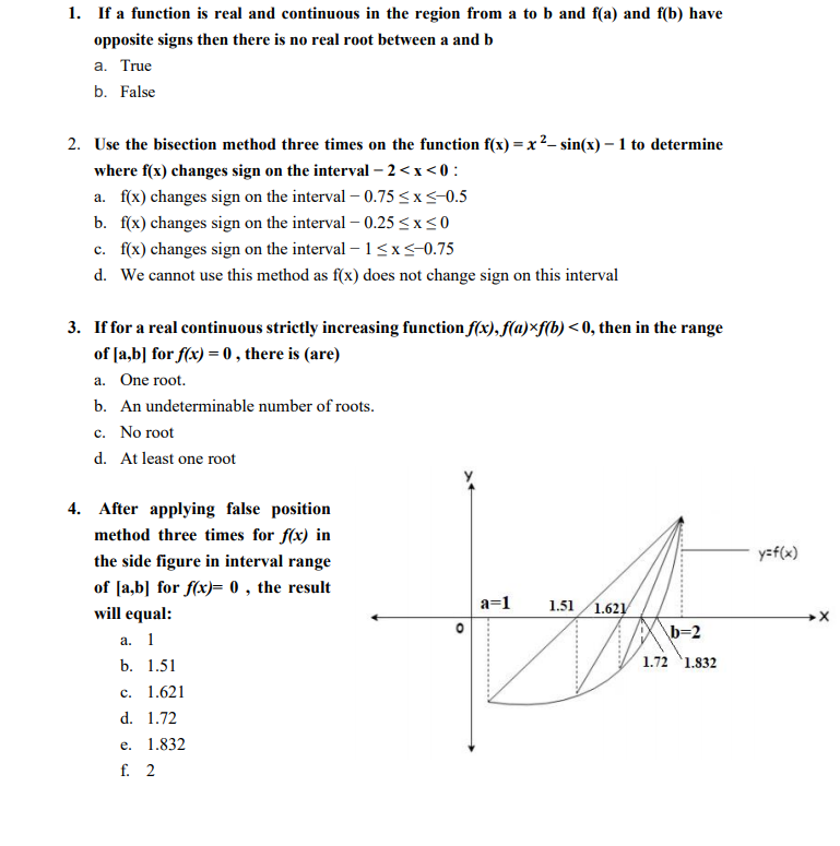 Solved 1. If a function is real and continuous in the region | Chegg.com