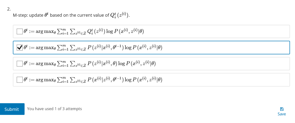 Solved 6. Bookmark this page The Expectation Maximization | Chegg.com