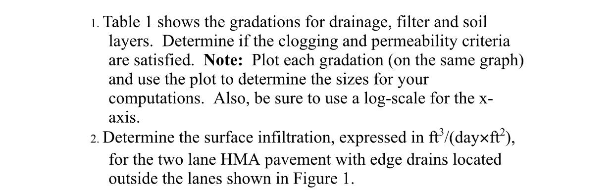 40 ft Center Line 20 ft HMA Surface (2 lanes - 11 ft | Chegg.com