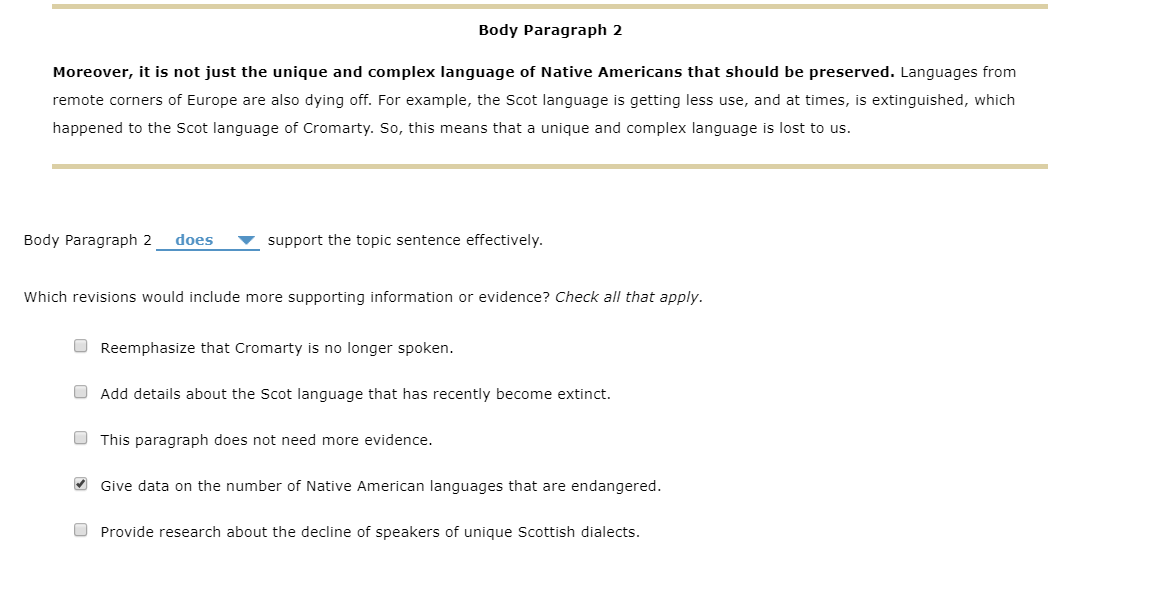 Solved 2. Ensuring Paragraph Unity: Support the Topic | Chegg.com Solved 2. Ensuring Paragraph Unity: Support the Topic | Chegg.com