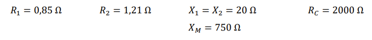 Solved Equivalent circuit parameters reduced to single phase | Chegg.com