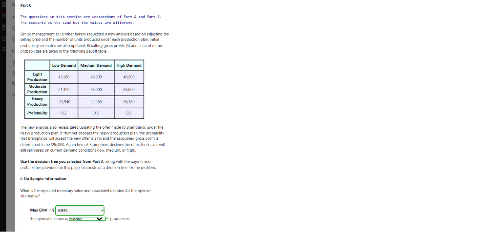 Solved D E D Part C The questions in this section are | Chegg.com