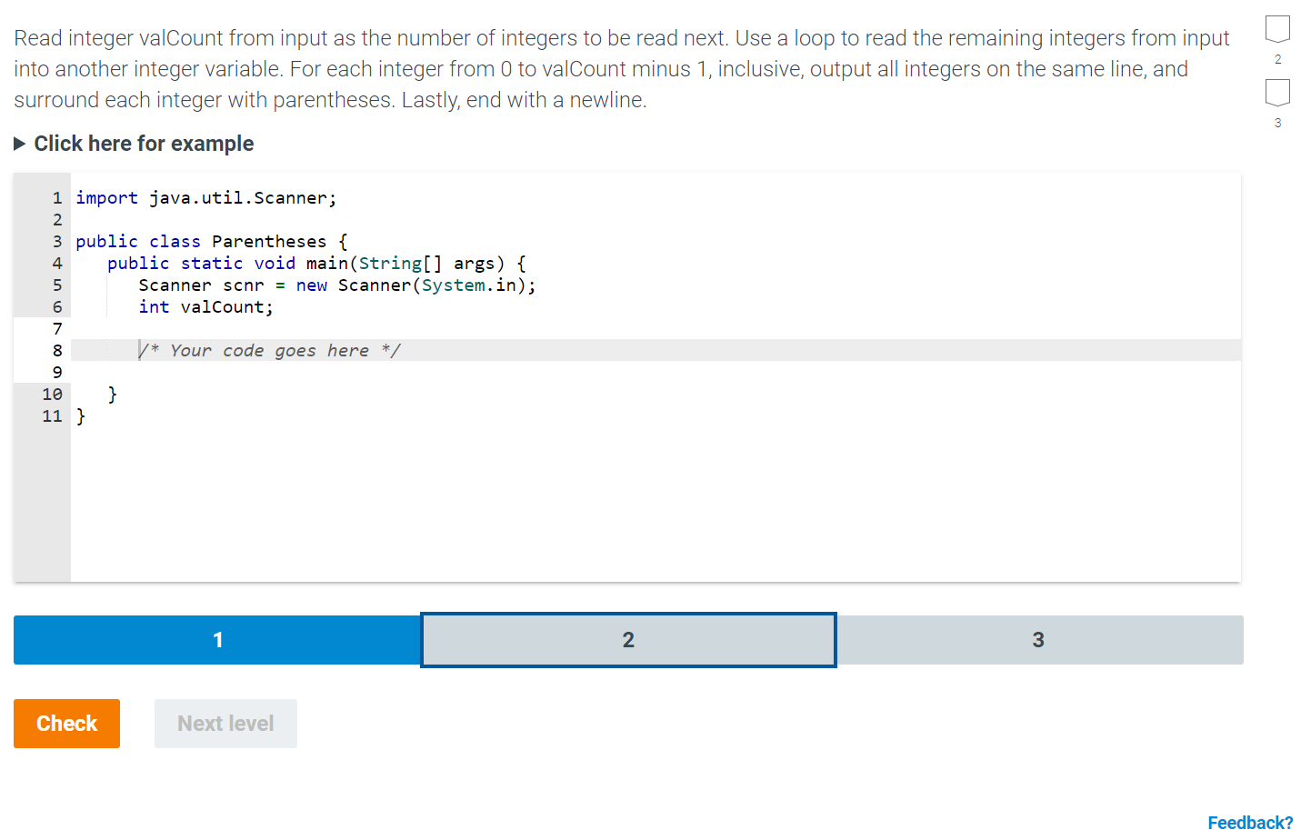 Solved Read integer valCount from input as the number of | Chegg.com