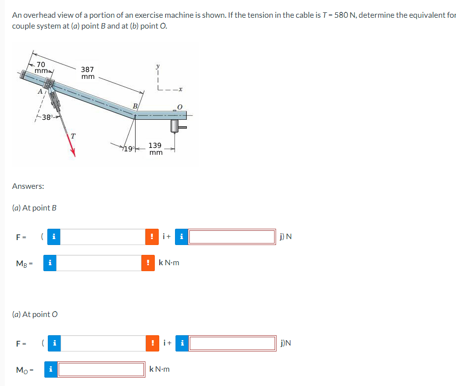 Solved An overhead view of a portion of an exercise machine | Chegg.com