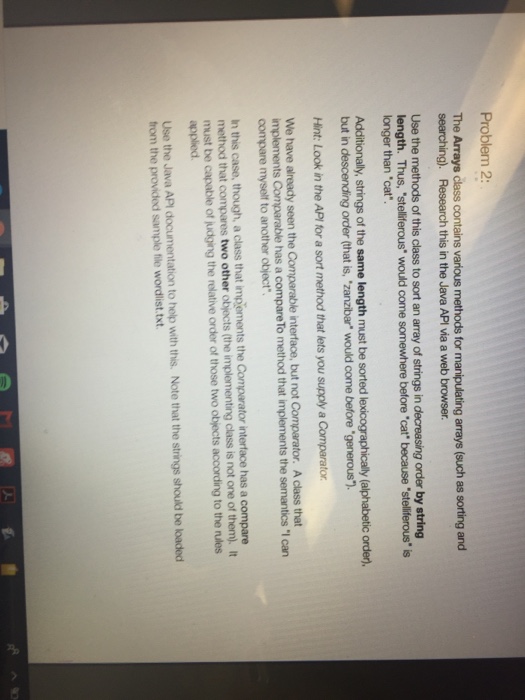 Solved 2 The Arrays class contains various methods for | Chegg.com