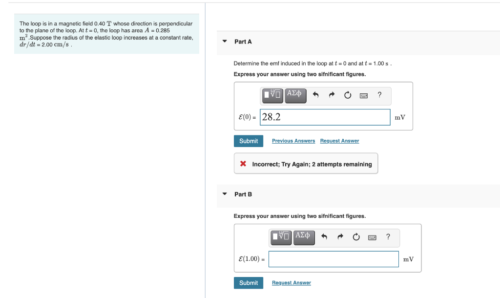 Solved The loop is in a magnetic field 0.40 T whose | Chegg.com